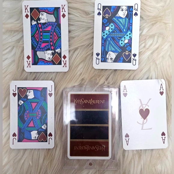 Yves Saint Laurent | Art | Ysl Collectible Face Playing Card Wcase ...
